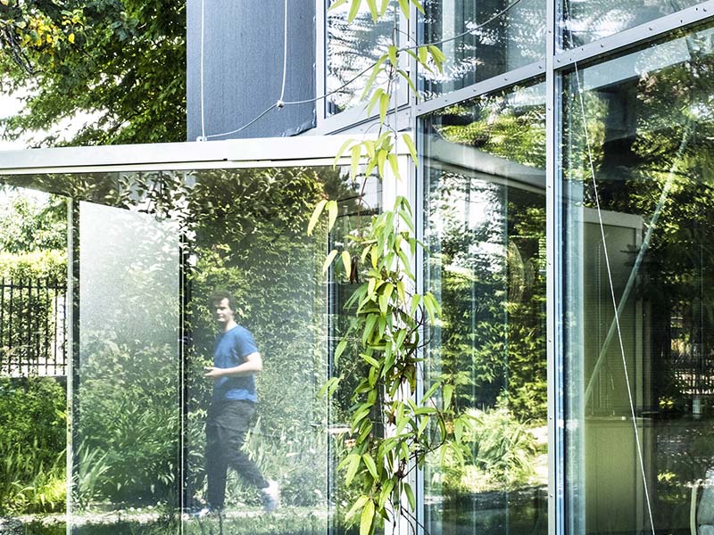 A house whose façade filters rather than delineates outside from in ...