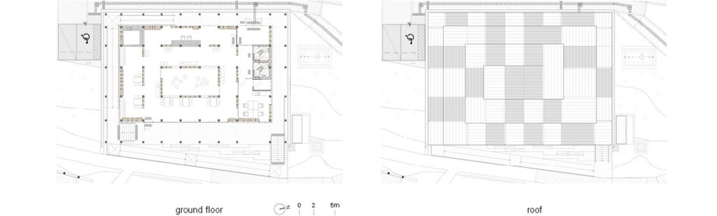 A spiral corridor under the pitched roofs – C3GLOBE